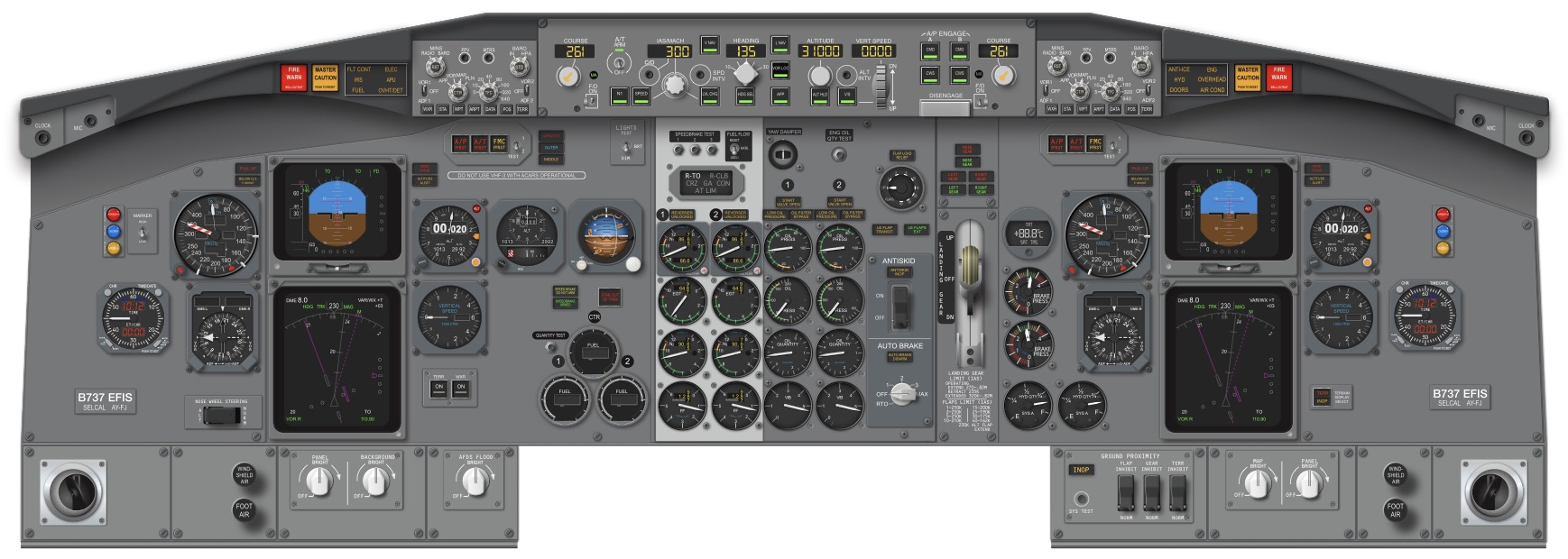 Boeing B737 Flight Deck Cockpit Training Posters by Flightvectors ...