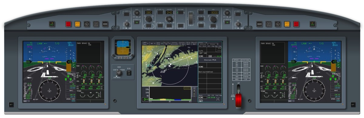 Falcon F6X Flight Deck Cockpit Training Poster | Flightvectors